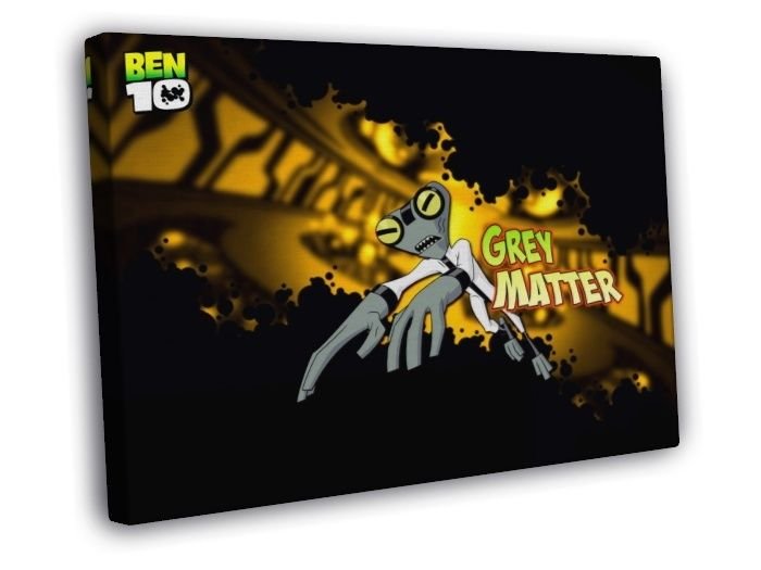 Ben 10 Grey Matter Alien Cartoon TV Series Art 20x16 inch FRAMED CANVAS ...