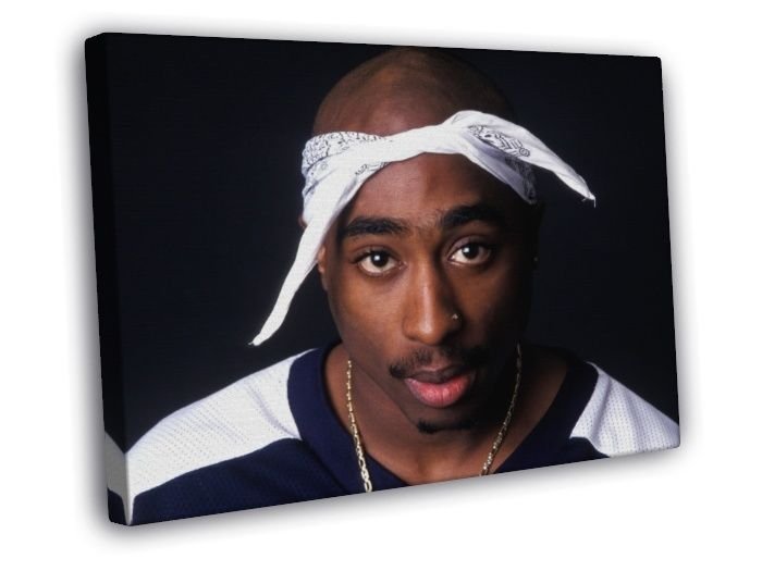 2pac Tupac Shakur Bandana Portrait Gangsta Rap WALL 20x16 inch FRAMED ...