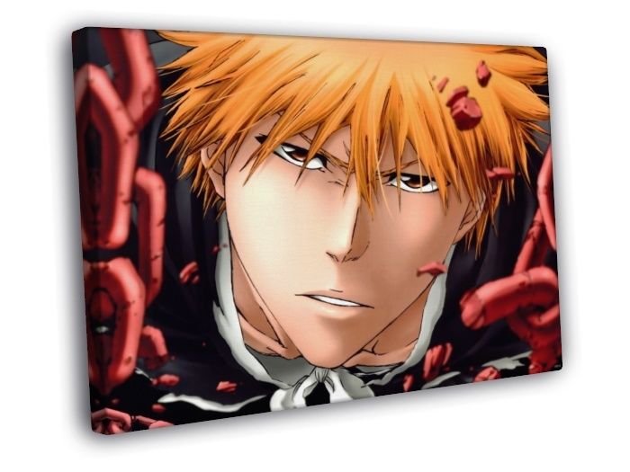 Bleach Kurosaki Ichigo Portrait Anime Manga 20x16 inch FRAMED CANVAS ...
