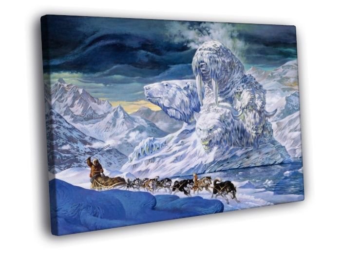 Arctic Iceberg Snow Fantasy Giant Amazing Painting 20x16 inch FRAMED ...