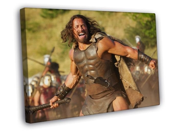 Hercules Dwayne Johnson Scream Amazing Movie 20x16 inch FRAMED CANVAS ...
