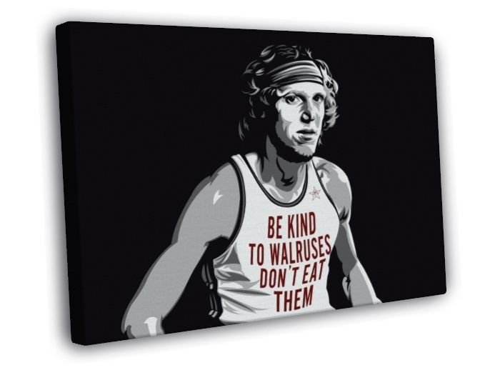 Bill Walton Art Retro Vintage Basketball Sport 20x16 inch FRAMED CANVAS ...