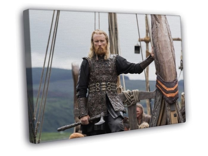 Jarl Borg Vikings TV Series Thorbjorn Harr 20x16 inch FRAMED CANVAS ...