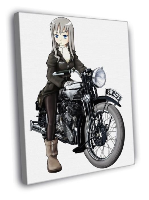Strike Witches Elizabeth F. Beurling Anime Art 20x16 inch FRAMED CANVAS ...