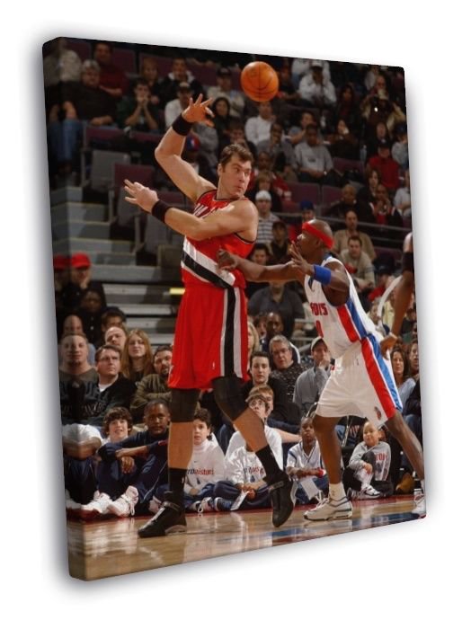 Arvydas Sabonis Portland Trail Blazers Retro Sport 20x16 inch FRAMED ...