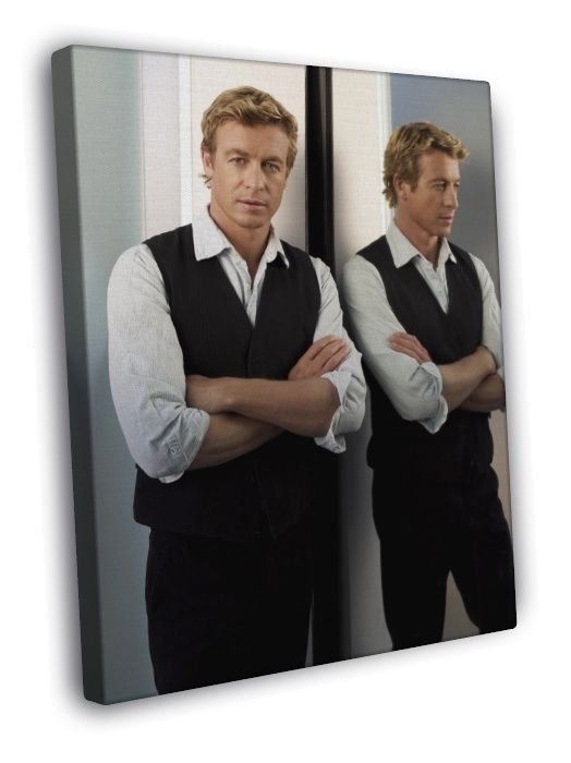The Mentalist Simon Baker TV Series 20x16 inch FRAMED CANVAS WALL PRINT