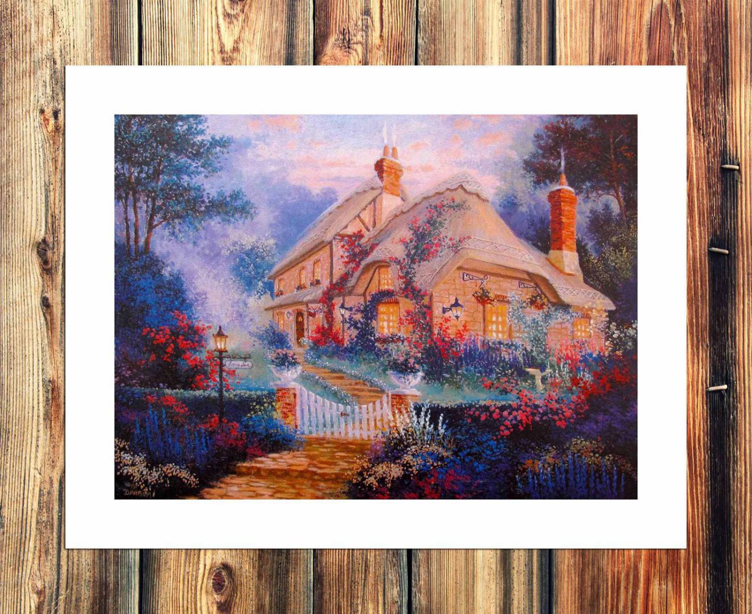 The beautiful castle Paintings 20x16 inch FRAMED CANVAS PRINT