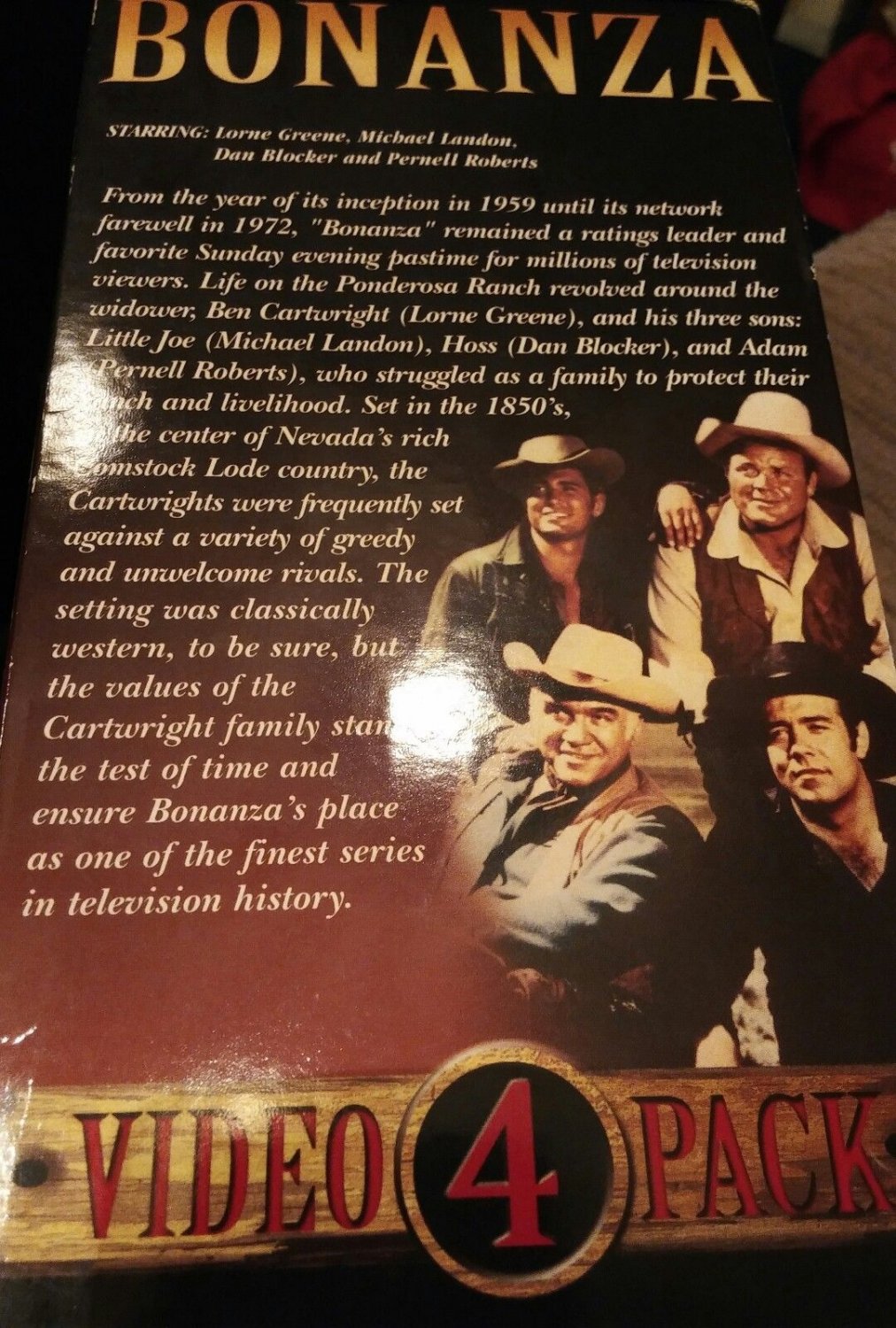 Bonanza - 4-Pack (VHS, 2000, 4-Tape Set)