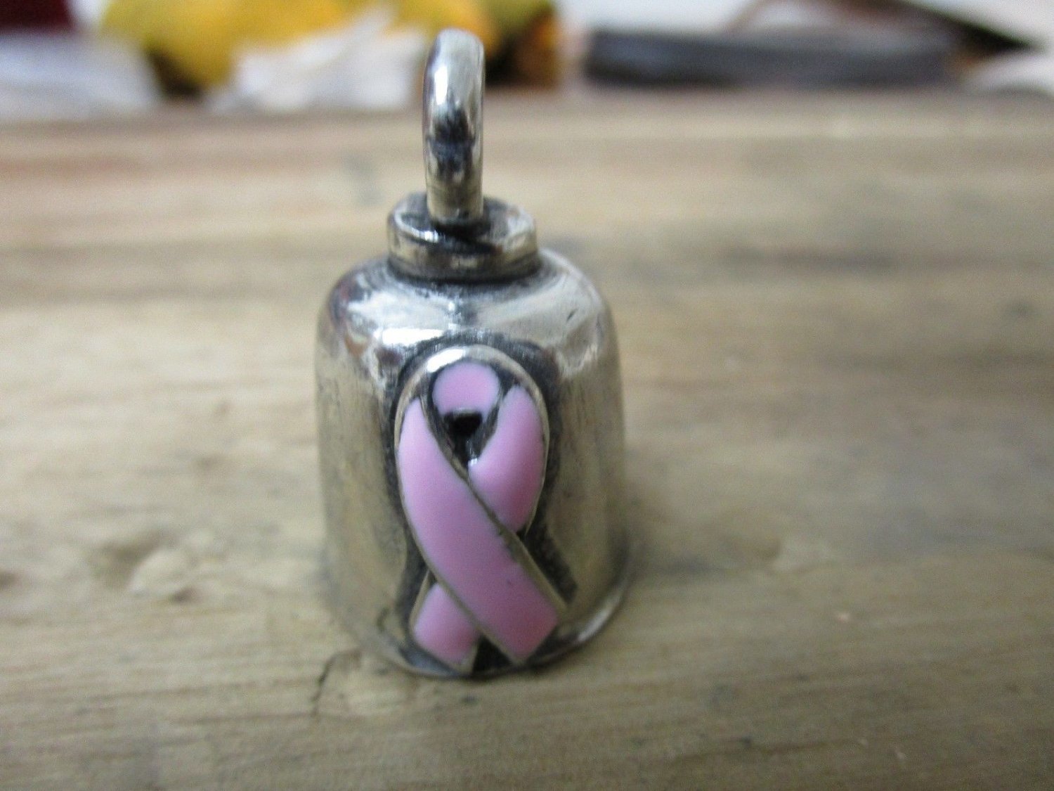 HARLEY BIKER MOTORCYCLE GREMLIN GUARDIAN ANGEL BELL BREAST CANCER PINK ...