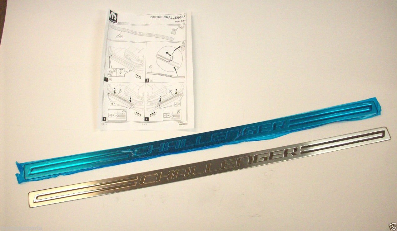 2014-16 Dodge Challenger Stainless Steel Door Sill Guards Plates ...