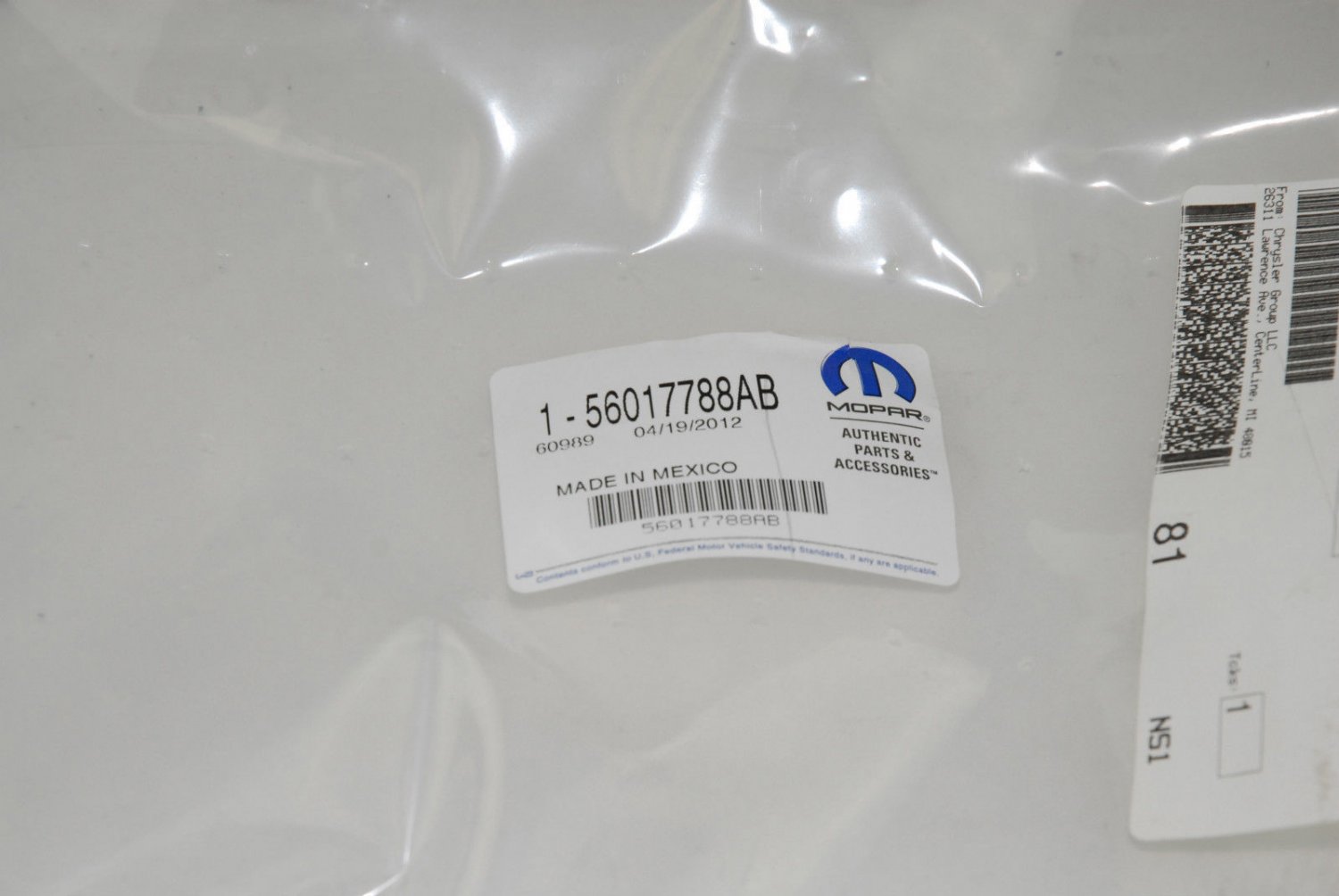 Dodge Ram Positive Battery Cable 56017788AB Mopar 5.9 Diesel Right side ...