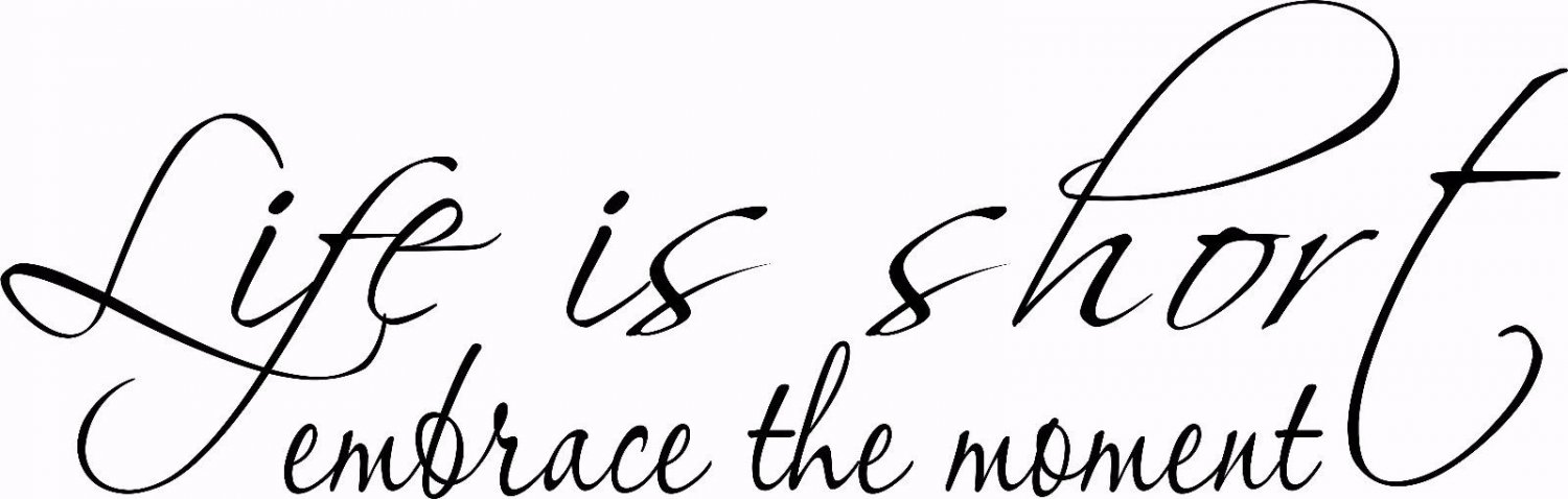 Embrace the Moment 8 x 22 :Motivational and inspirational Wall Art Decal