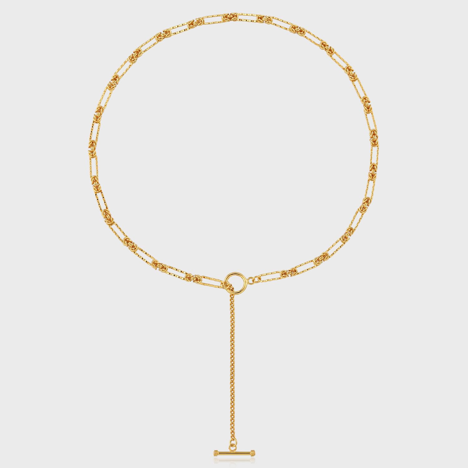 Office OT Shape Knot Chain 925 Sterling Silver Necklace