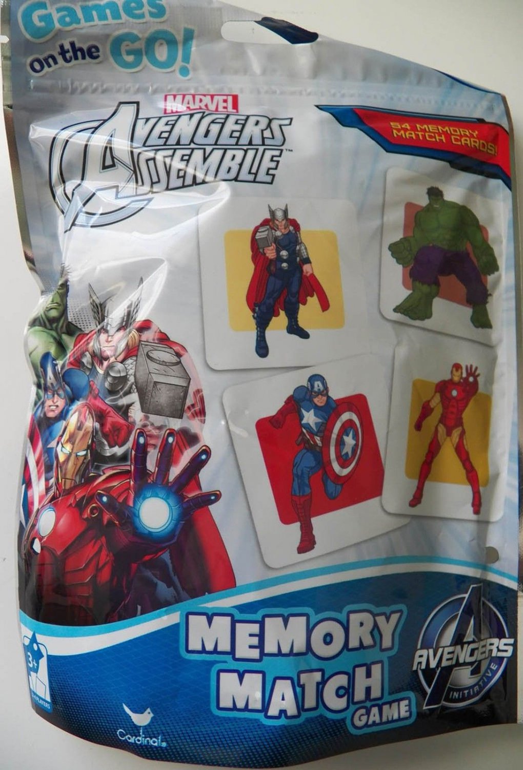 Marvel Avengers Assemble Memory Match Game Foil Resealable Bag