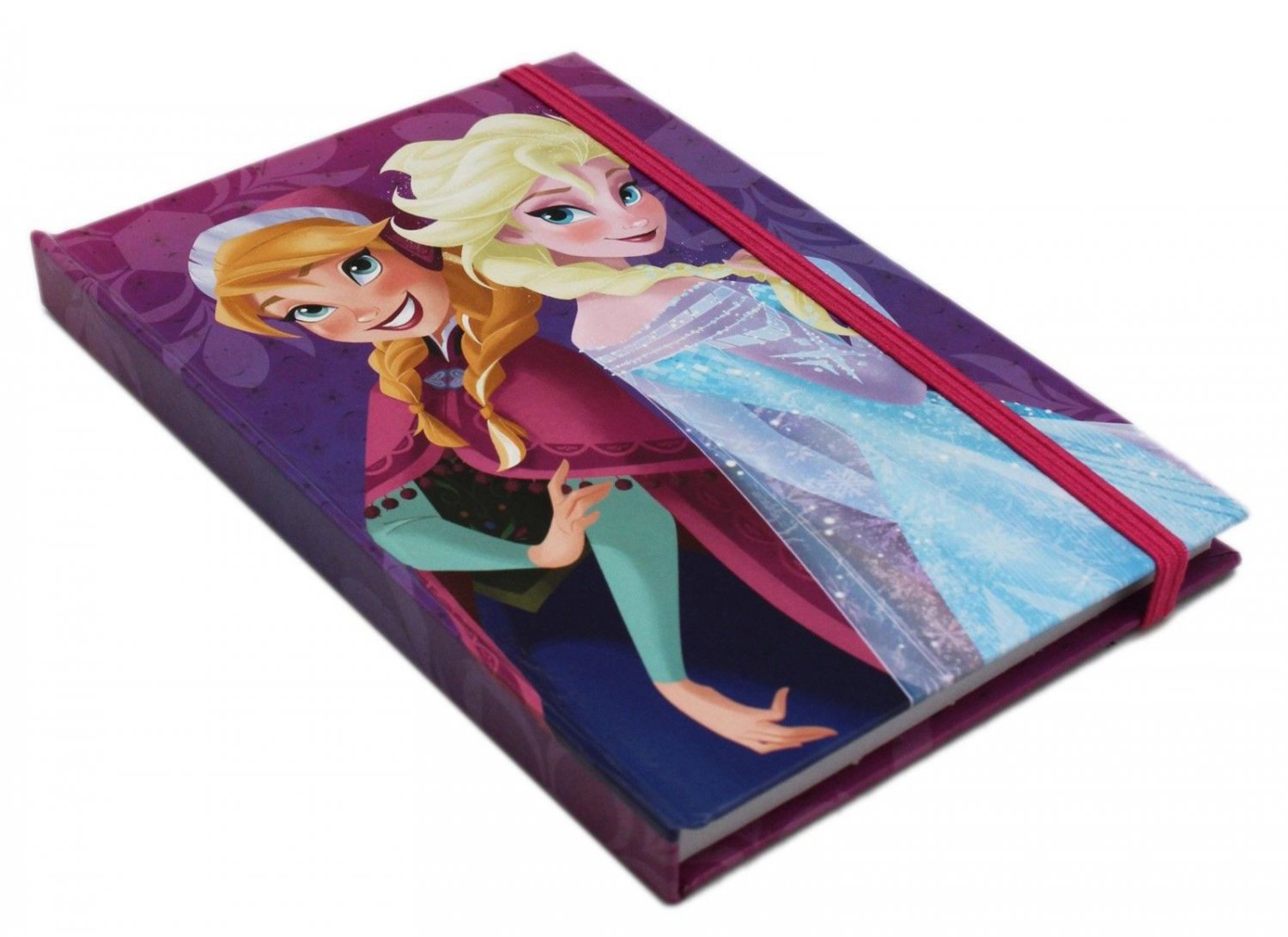 Disney's Frozen Anna and Elsa Purple Colored Diary With Elastic Closure