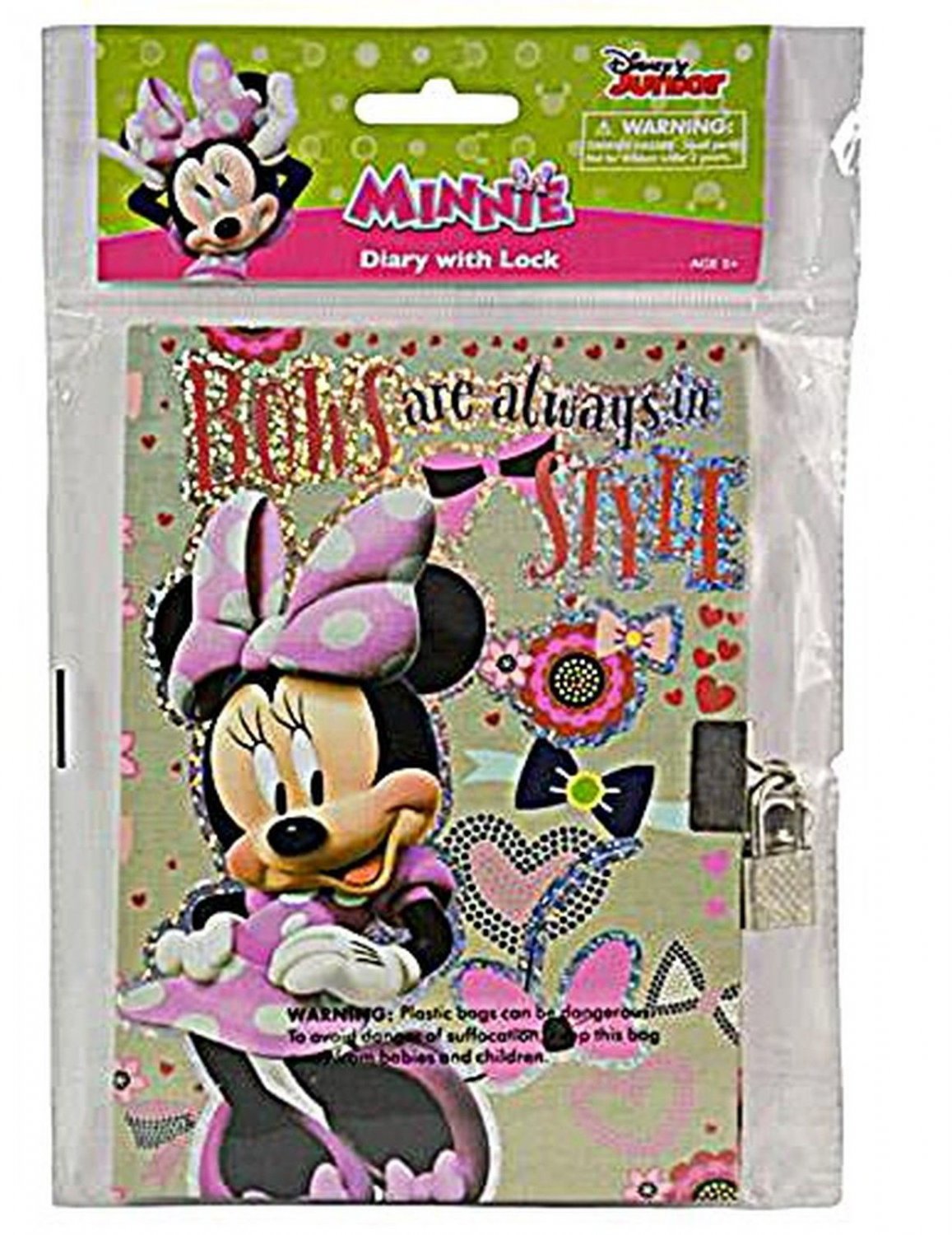 Disney Minnie Mouse Diary with Lock (set of 2)