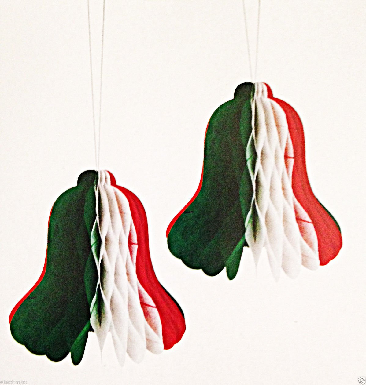 2- piece Viva Mexico Decorative Hanging Paper Bells (Pack Of 12)