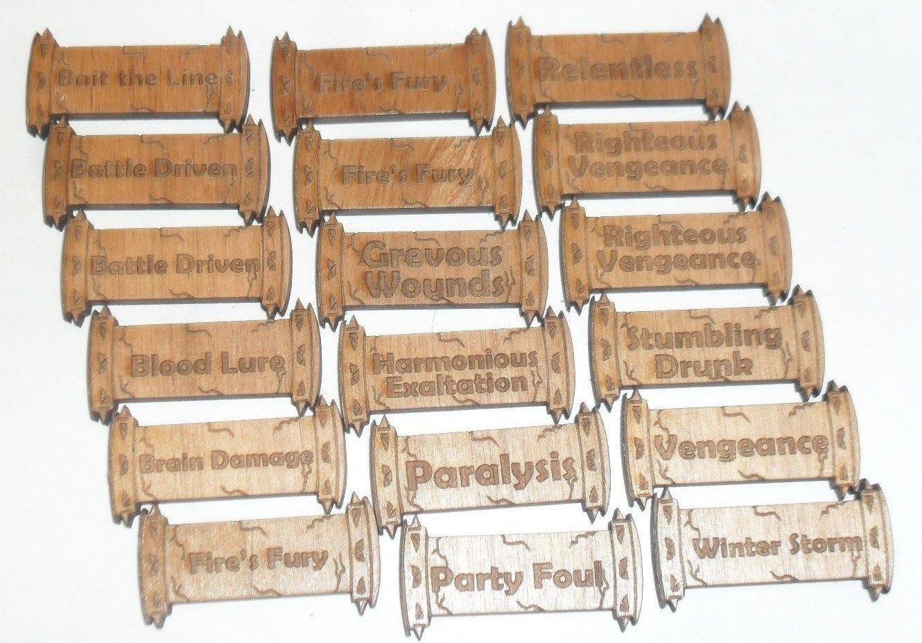 Muse on Minis Wooden Trollbloods Tokens MkII Hordes Missing Battle ...