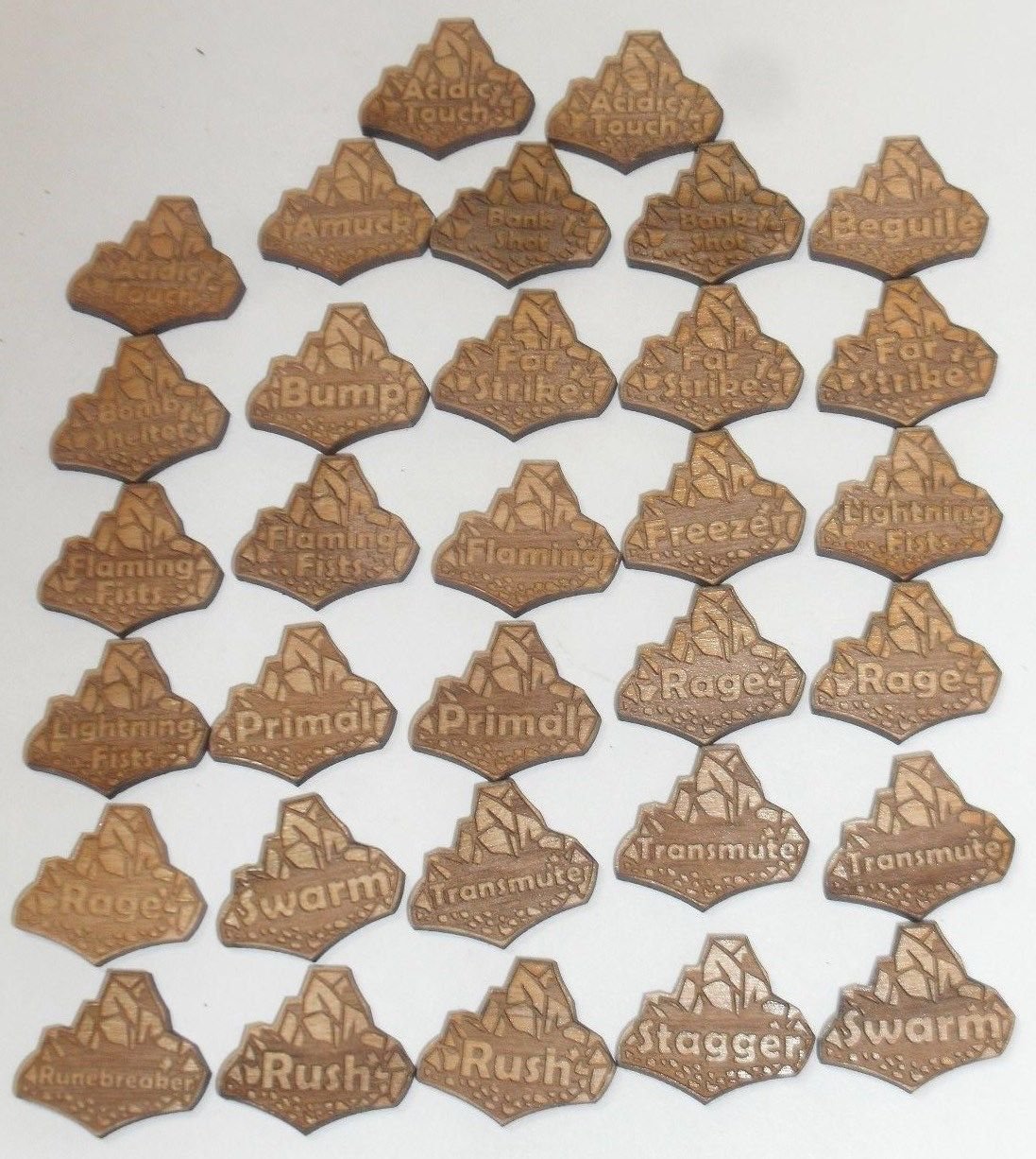 Muse on Minis Wooden Trollbloods Tokens MkII Hordes Missing Battle ...