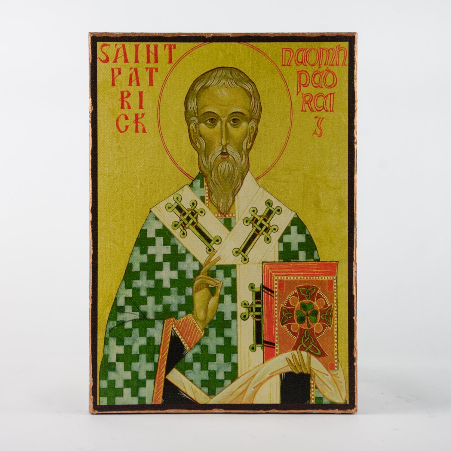 Christian Icon of Saint Patrick, catholic and orthodox icons