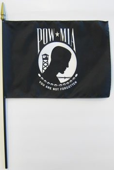 POW-MIA - 8""X12"" Stick Flag