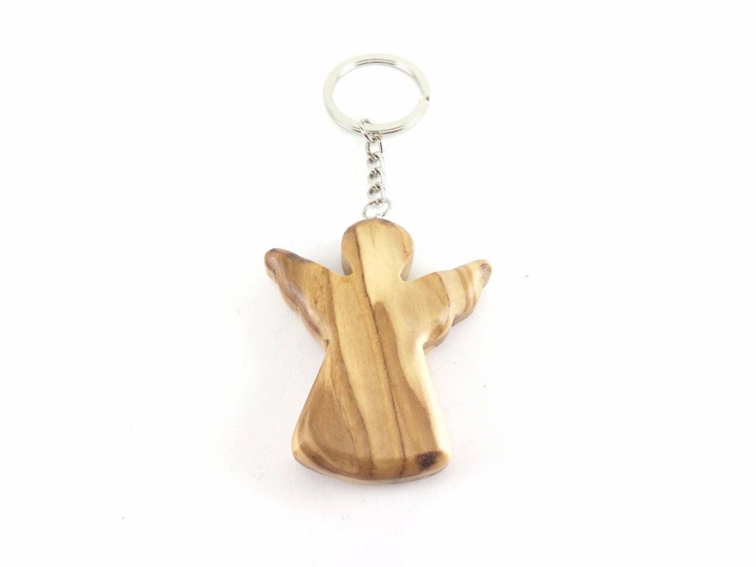 Olive Wood Key Chain Angel Key Ring Hand Carved in Bethlehem Holy Land