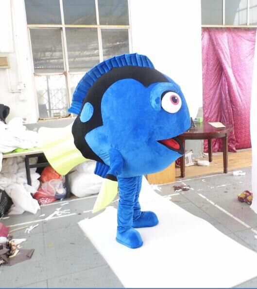 Custom Made Unisex Cartoon Mascot Finding Nemo Dory Blue Fish Mascot ...
