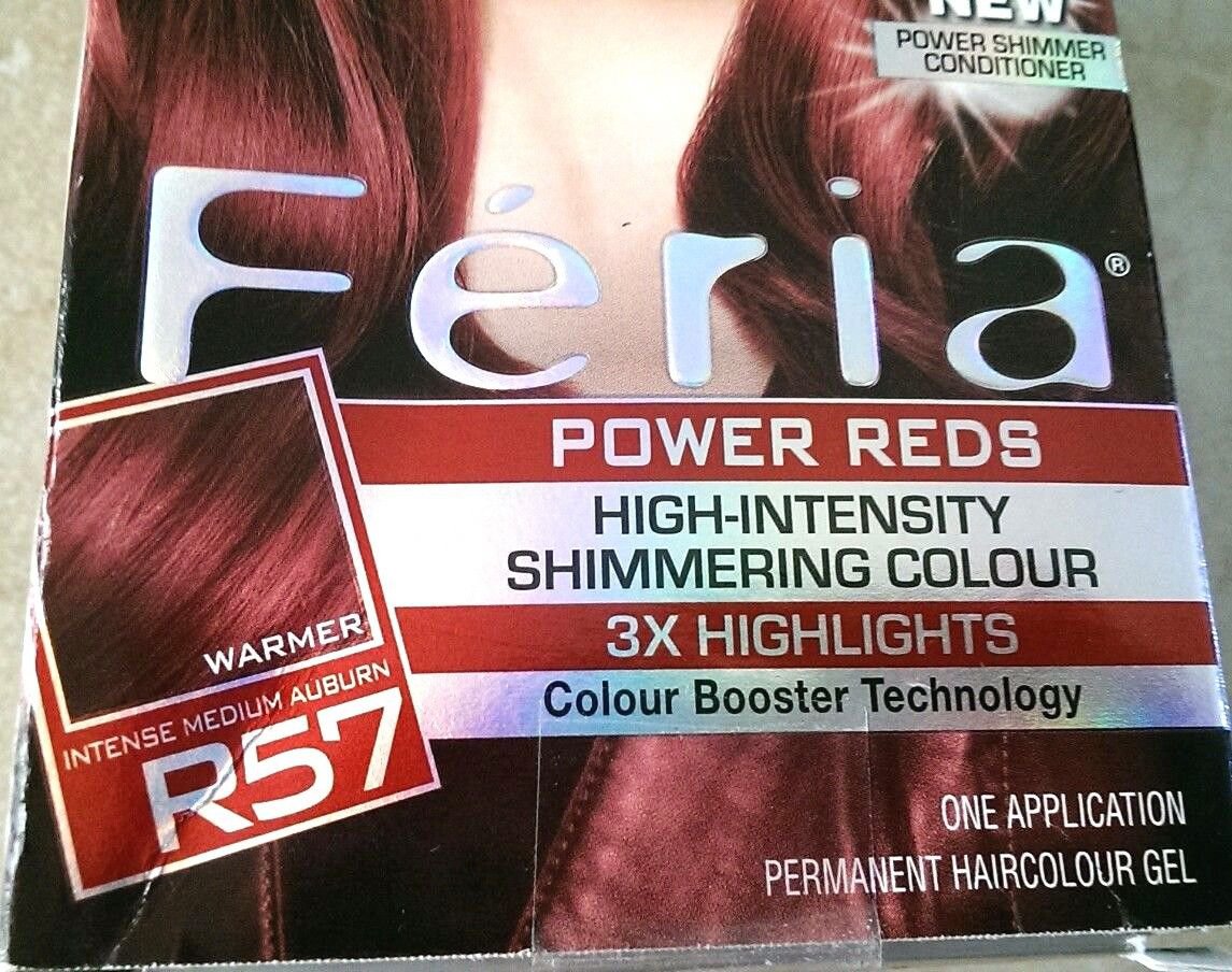 NIB L'Oreal Paris Feria Permanent Haircolor, R57 Intense Medium Auburn ...