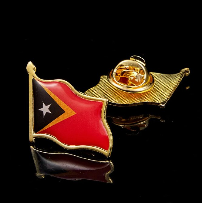 Timor-Leste Country National Flag Pins All Over The World Badge Emblem ...