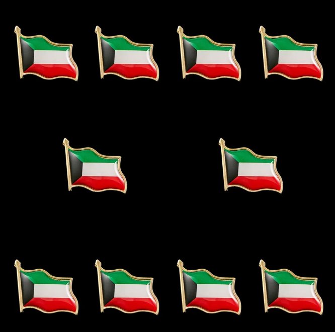10 Pack Middle East Kuwait Metal National Flag International Travel ...