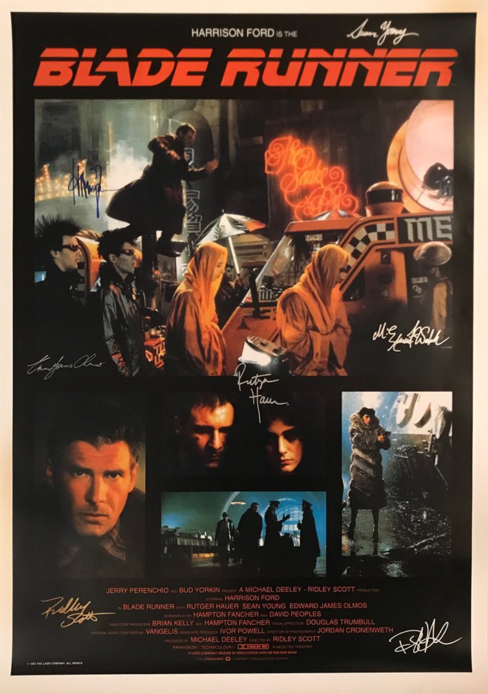 BLADE RUNNER SIGNED POSTER
