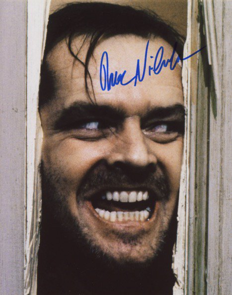 Jack Nicholson Signed Movie Photo - The shinning signed photo