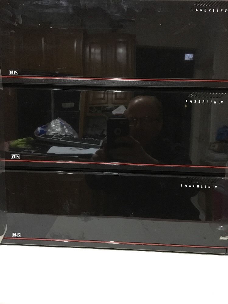 LASERLINE 18pc VHS RELEASE TAB SNAP-IN RACK BLACK STORAGE CASE WITH ...