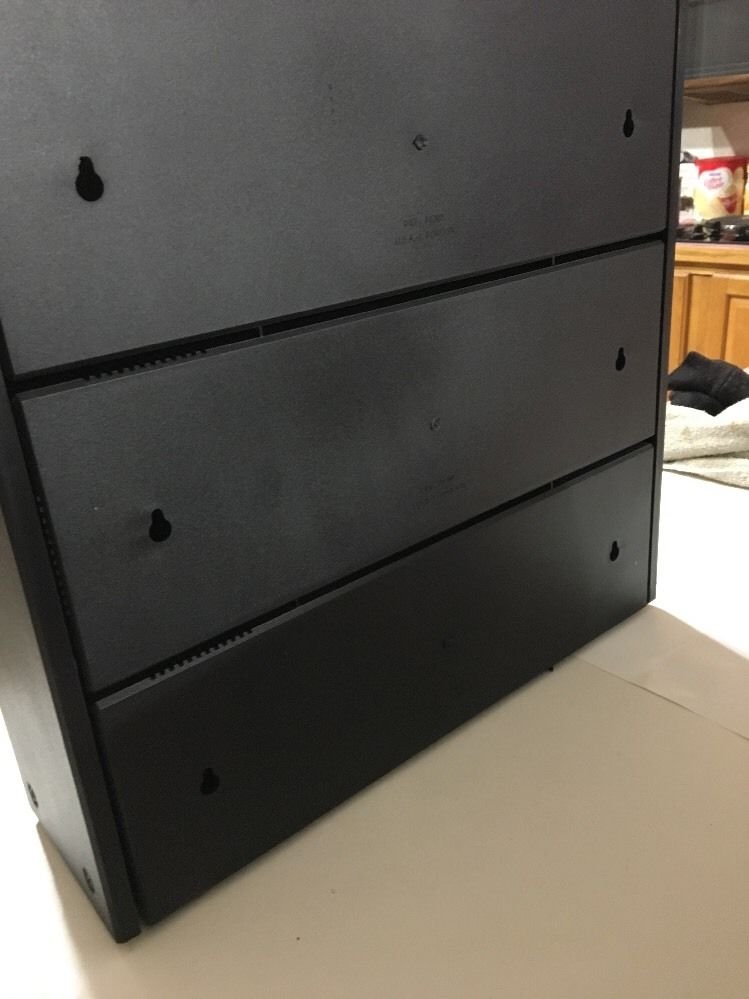 LASERLINE 18pc VHS RELEASE TAB SNAP-IN RACK BLACK STORAGE CASE WITH ...