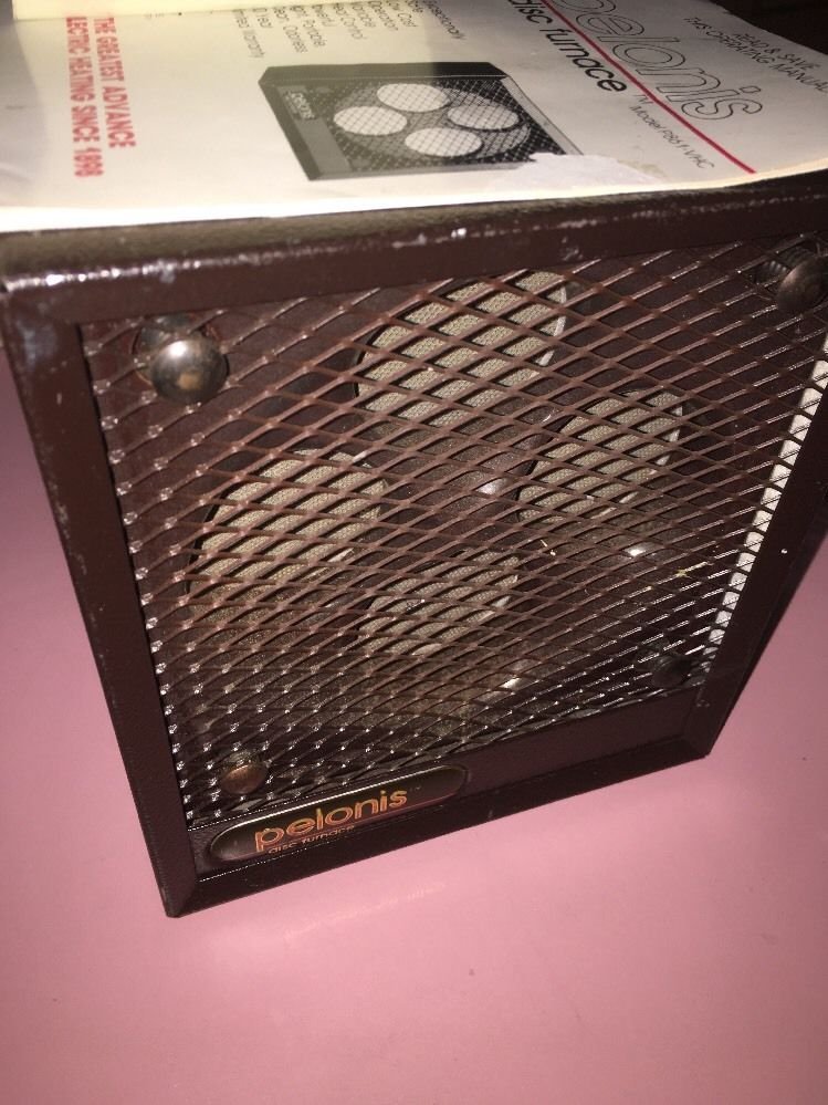 Vtg Pelonis Disc Furnace Model P861 TC/VHC 1500W Portable Ceramic Disc ...