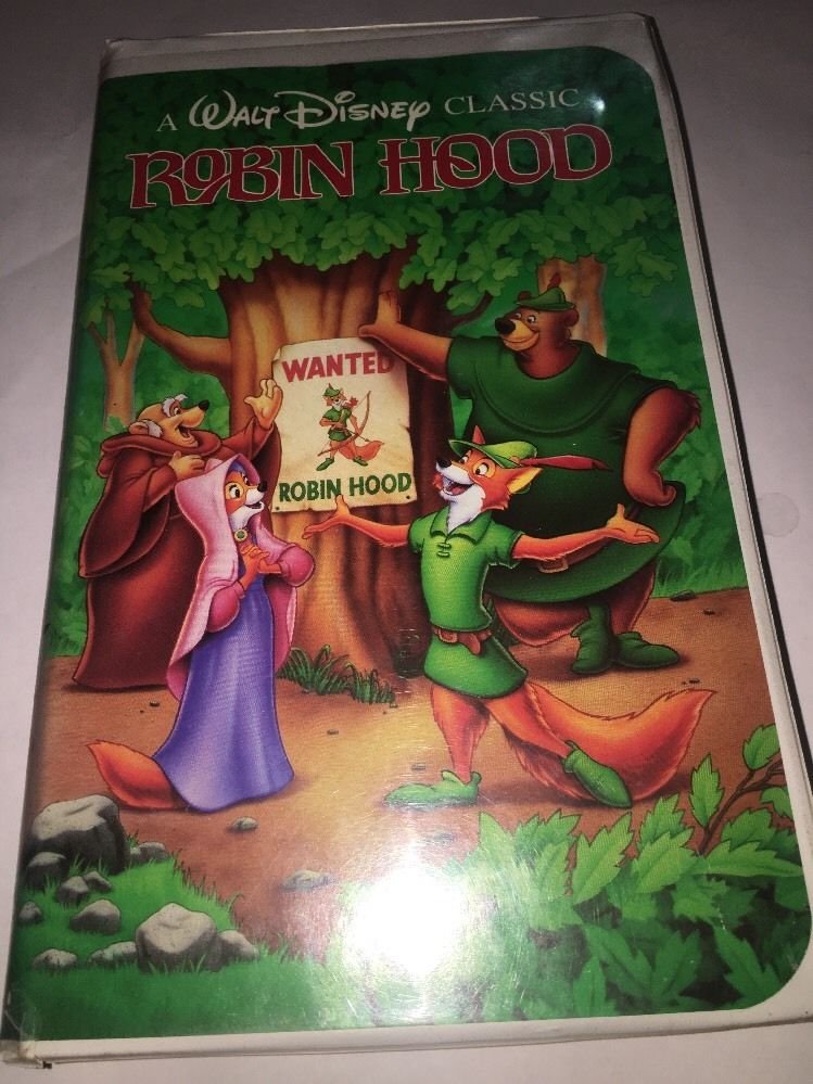 Walt Disney black diamond classics Robin Hood vhs 1189 clamshell
