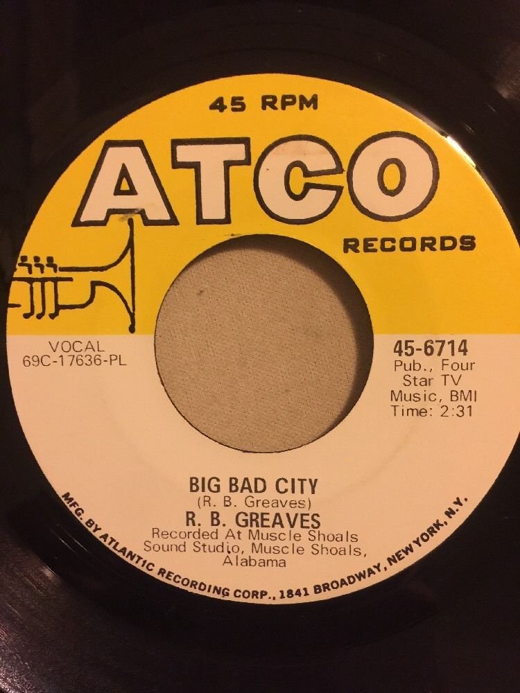 R. B. Greaves - Take A Letter Maria/Big Bad City SINGLE VINYL Atco 1969