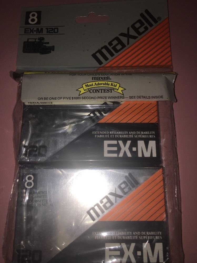 Maxell EX-M 120 Metal 2 Videocassette Tape New Lot 8mm Blank Japan P6-120EX