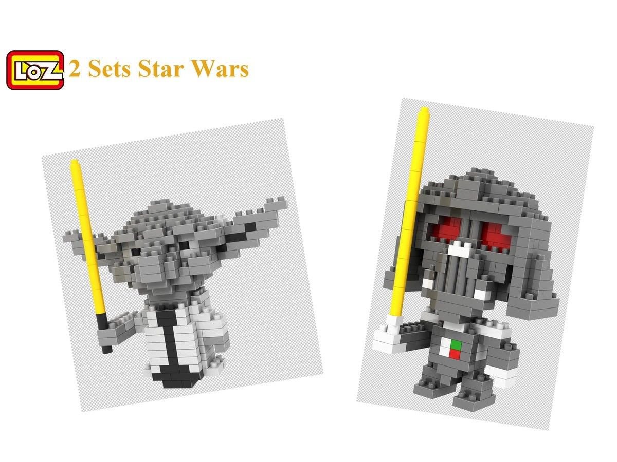 2 set Nano Blocks Gift Building Blocks Toys Star Wars Yoda & Vader mini ...