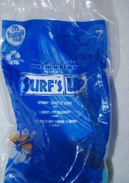 Mcdonalds 2007 Surfs Up Reggie Spin N Surf Toy 7