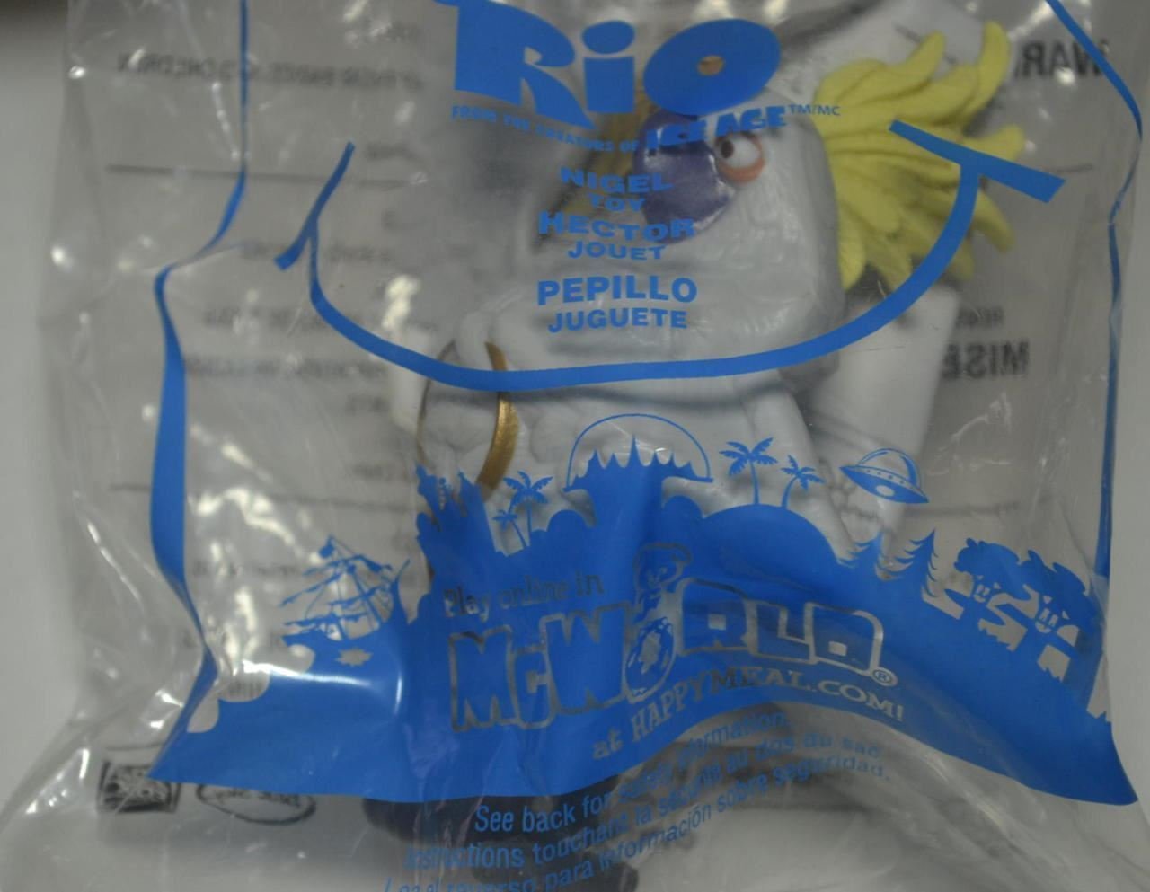 McDonald's Happy Meal 2011 Rio Movie Nigel Cockatoo Bird Toy #6