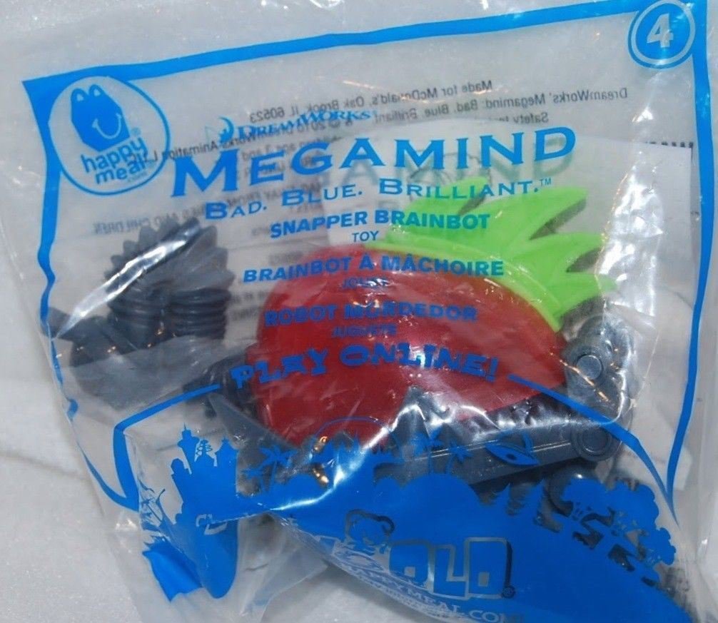 McDonald's Happy Meal 2010 Dreamworks Megamind Snapper Brainbot Toy #4