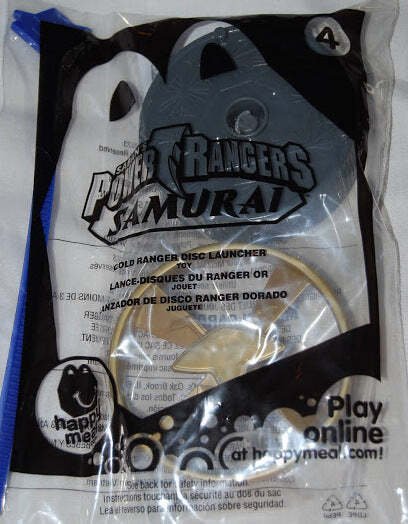 McDonald's 2011 Saban's Power Rangers Samurai Gold Ranger Disc Launcher ...