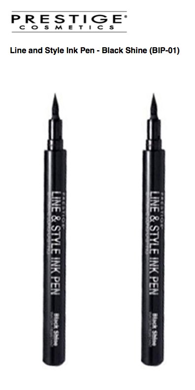 PRESTIGE Line and Style Ink Pen, Black Shine BIP-01 (2-Pack)