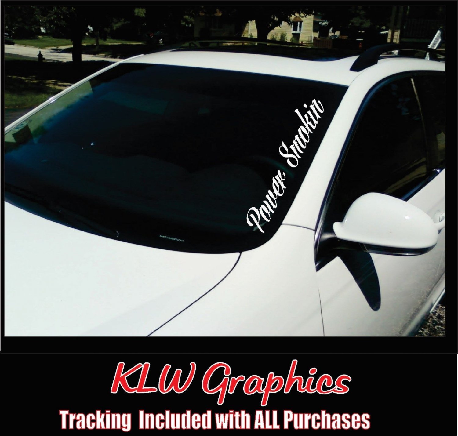 Power Smokin banner* vinyl decal Powerstroke Diesel Truck 1500 2500 ...