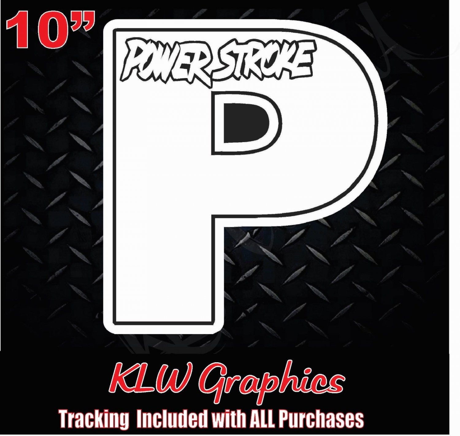 10" Powerstroke* Vinyl decal Sticker Diesel Truck TURBO Soot 2500 3500