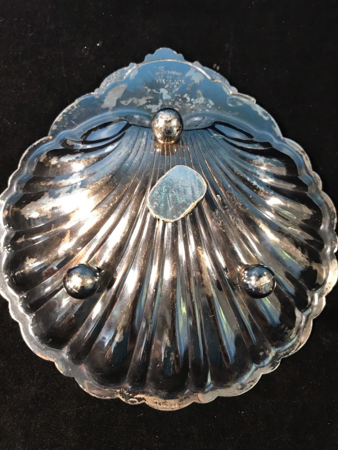 Wallace Baroque Shell Bon Bon Dish Silver Plate #278 7" Nautical Victorian