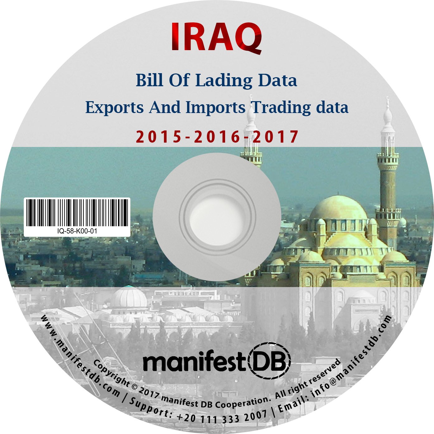 Iraq Exports and Imports Trading | Bill of lading data Disk