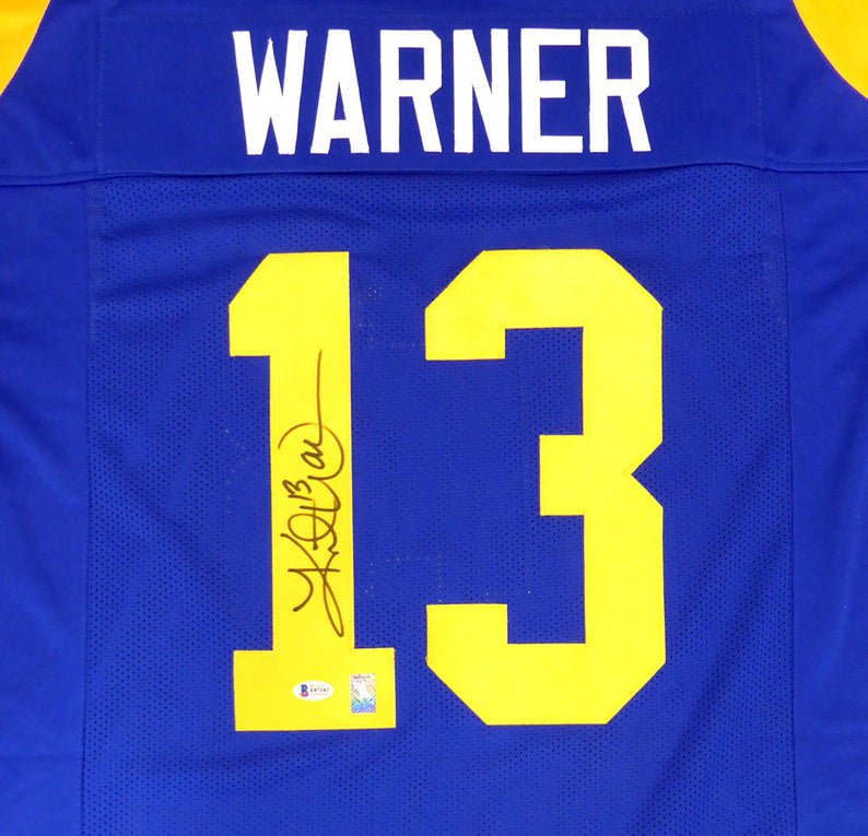 Kurt Warner Autographed Signed St. Louis Rams Jersey BECKETT