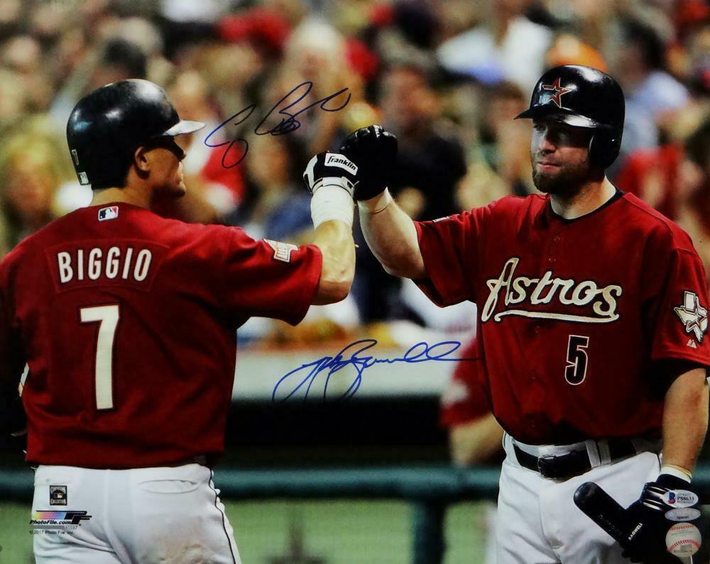 Craig Biggio & Jeff Bagwell Signed Autographed 16x20 Astros Photo TRISTAR